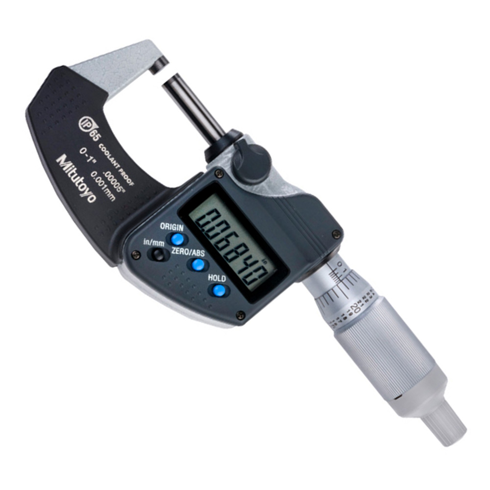 Digital Micrometer IP65, Inch/Metric 0-1″, w/o Output - Techmaster de ...