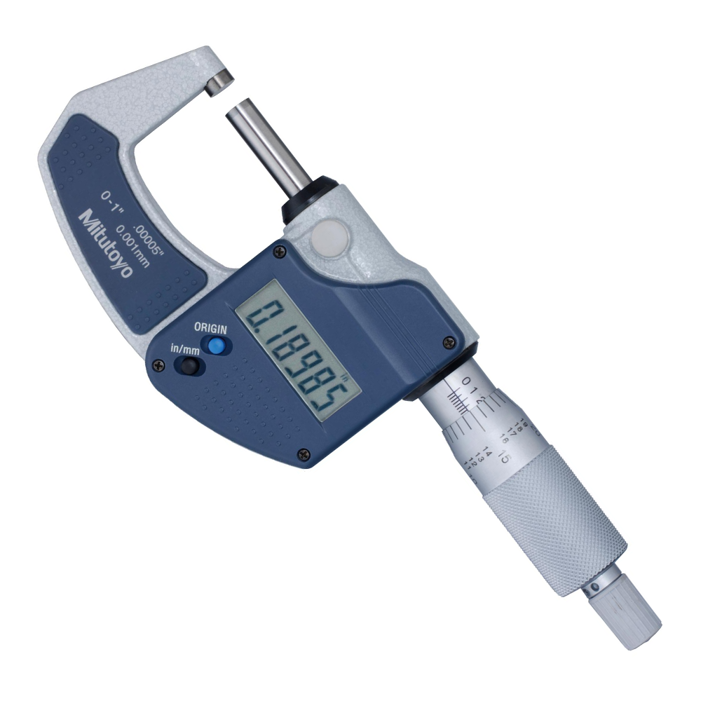 Digital Micrometer, Inch/Metric 0-1″, w/o Data Output - Techmaster de ...
